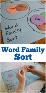 Word Family Sort Game - Creative Family Fun