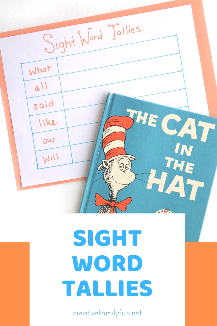 Find and Tally Sight Words Activity - Creative Family Fun