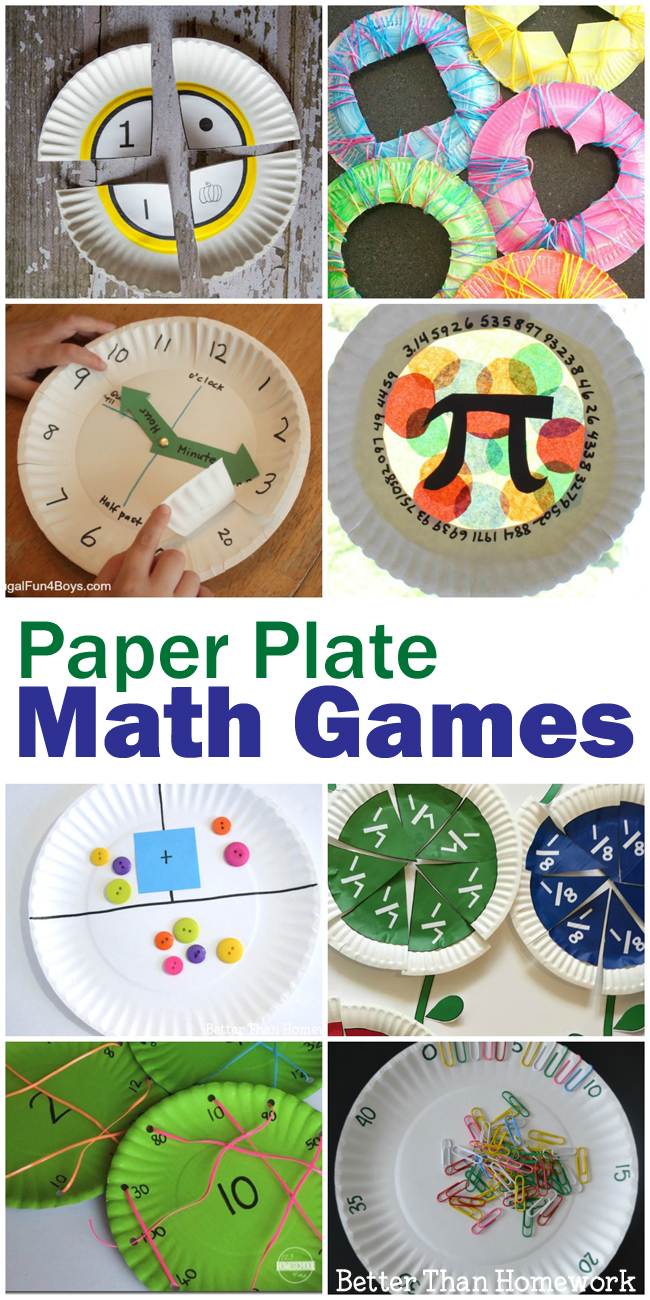 Math Paper Plate Games Creative Family Fun