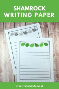 Printable Shamrock Writing Paper - Creative Family Fun