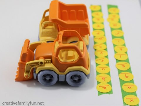 Construction Truck Alphabet Matching Activity for Toddlers - Creative ...