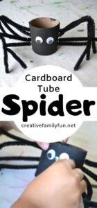 Cardboard Tube Spider Craft for Halloween - Creative Family Fun