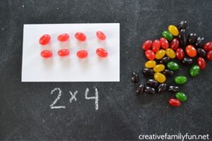 Multiplication Practice with Jelly Bean Arrays - Creative Family Fun